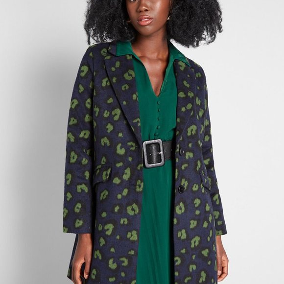 Modcloth | Jackets & Coats | Modcloth Nwt Womens City Savvy Leopard ...